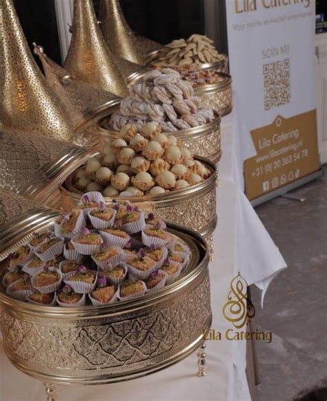 Moroccan Sweets Display At Wedding Reception