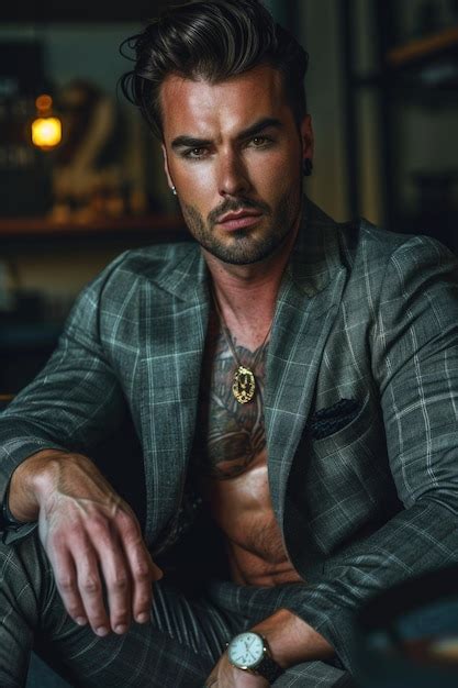 Premium Photo A Man In A Suit Sitting On A Couch Versatile Image For
