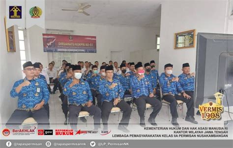 Lapas Kelas IIA Permisan Nusakambangan Ikuti Peringatan HUT KORPRI Ke