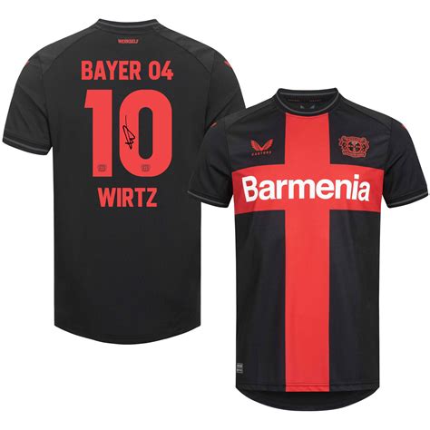 Florian Wirtz 10 Signed Bayer 04 Leverkusen Home Men Jersey Black