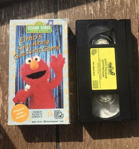 Elmos Sing Along Guessing Game Vhs 1991 Sesame Street Songs Jim Henson