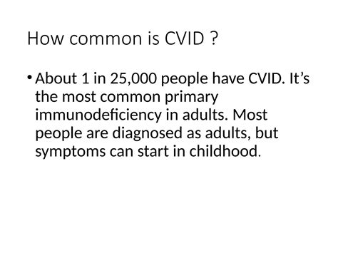 Topic Common Variable Immunodeficiency Ppt