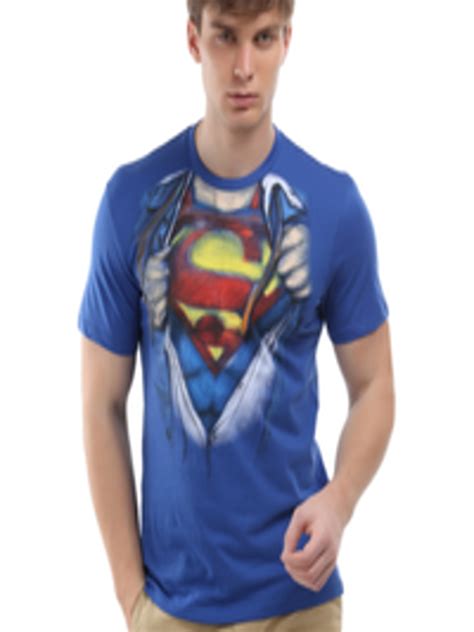 Buy Superman Men Royal Blue Graphic Printed T Shirt Tshirts For Men