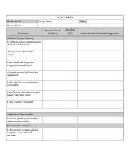 SQA Checklist Doc SQA Checklist Reviewed By Group Name Date Project Name Procedure