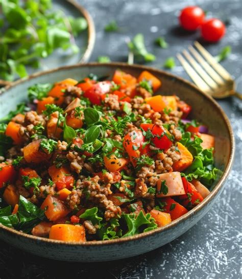 Hearty And Healthy Sweet Potato Hash Premium Ai Generated Image