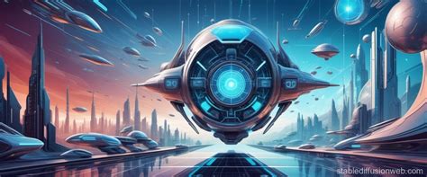Futuristic Machine Learning Thumbnail Stable Diffusion Online