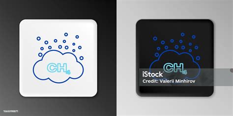 라인 메탄 배출 감소 아이콘은 회색 배경에 분리되어 있습니다 Ch4 분자 모델 및 화학식 습지 가스 천연 가스 다채로운 개요 개념입니다 벡터 0명에 대한 스톡 벡터 아트 및