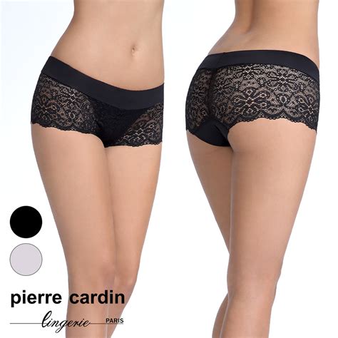 【pierre Cardin 皮爾卡登女性內衣】淡雅蕾絲透膚中腰平口褲 蝦皮購物