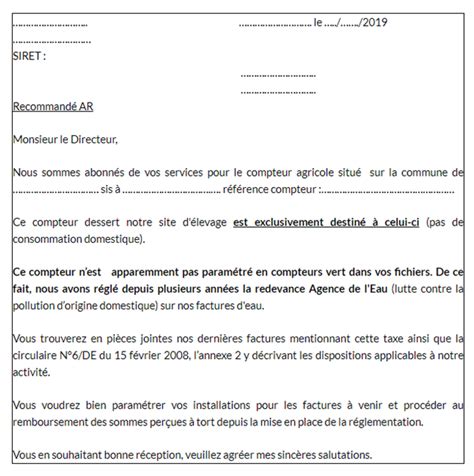Modele Lettre De Contestation D Une Facture D Eau Fin Vrogue Co