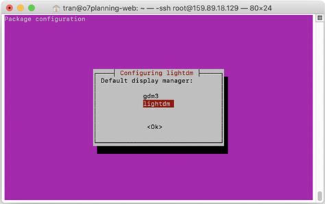 Cài đặt GUI và Remote Desktop cho Ubuntu Server openplanning net