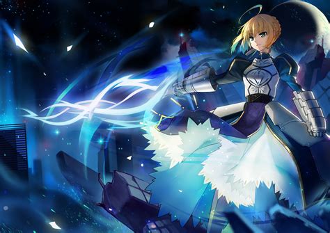 Armor Artoriapendragonall Blondehair Dress Fateseries Fatestay
