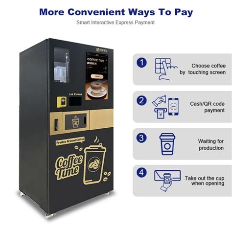 Imt High End Touchscreen Automatic Coffee Vending Machine With Muti
