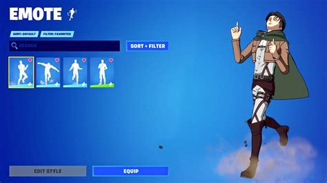 All Fortnite X Attack On Titan Emotes Youtube