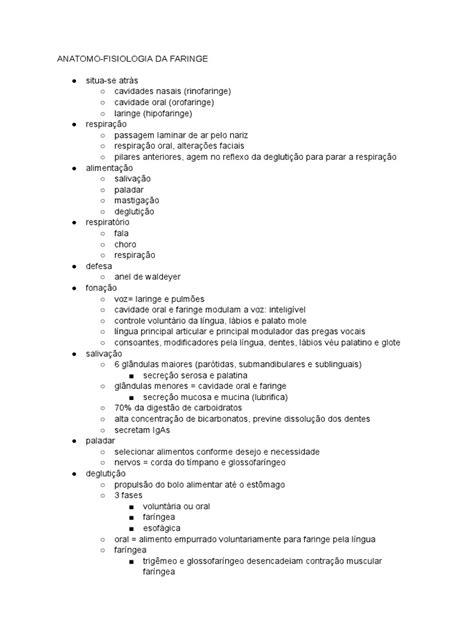 Anatomo Fisiologia Da Faringe Pdf Língua Boca