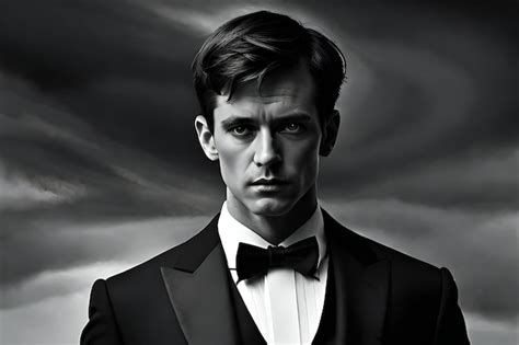 Premium Photo Portrait Of A Young Man In A Tuxedo And Bow Tie