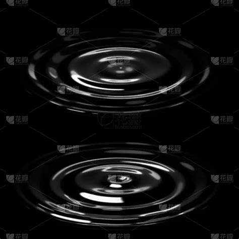 常规内容 特效系列实景感透明水波纹涟漪元素贴纸素材 花瓣网