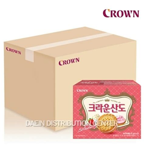 크라운산도 딸기 161gx12개 1box 과자 간식 티몬