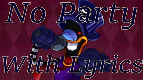 No Party Fnf Lyrics Youtube