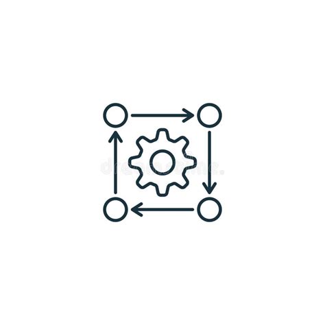 Workflow Icon Monochrome Simple Sign From Data Analytics Collection Stock Vector Illustration