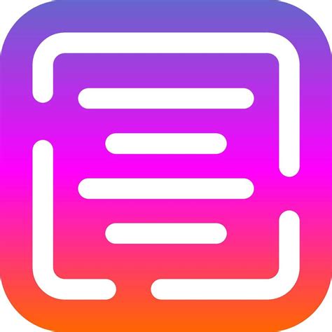 Center Alignment Glyph Gradient Icon 39424832 Vector Art At Vecteezy