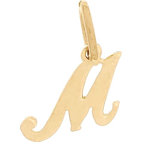 14k Gold Cursive M Letter Charm Initial Jewelry 95mm Michaels