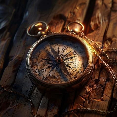 Lost Directions Broken Compass Premium Ai Generated Image