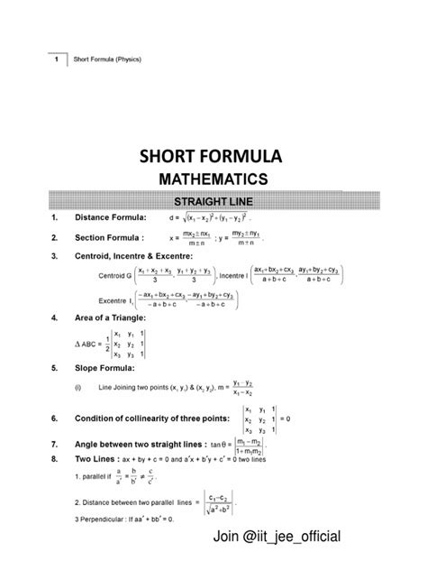 Maths Short Formula Booklet73092794 Pdf