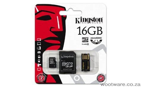 Kingston MBLY G G Multi Kit Mobility Kit GB Micro SDHC Flash Memory Card Wootware
