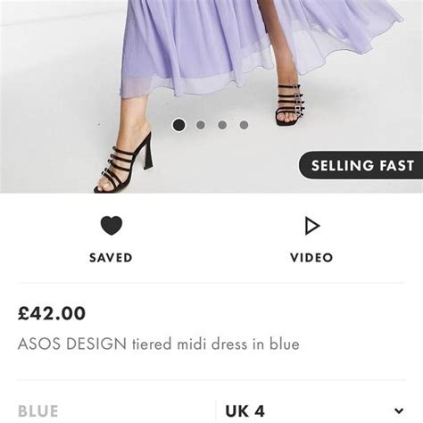 Asos Design Tiered Midi Dress Size 4 But Would Fit Depop