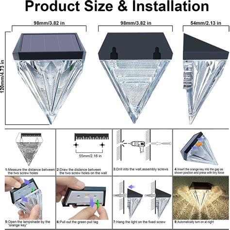 Buy Packs Solar Fence Lights Outdoor Deck Step Lights Solar Powered Stair Wall Lights Outside