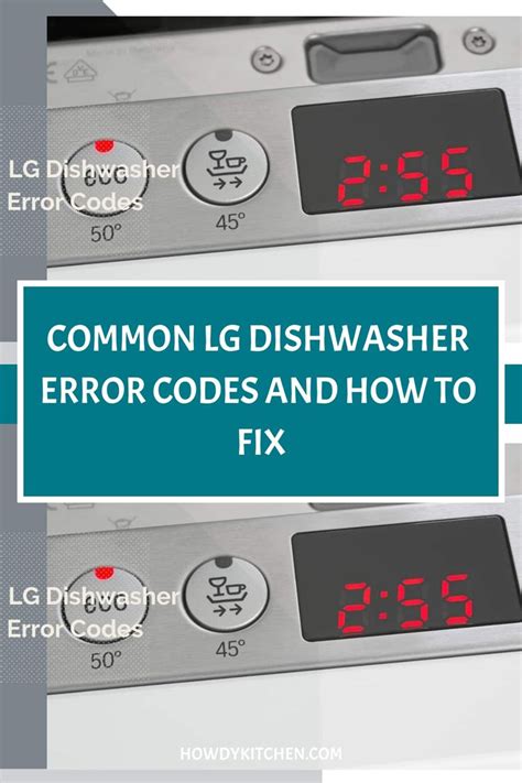 Common Lg Dishwasher Error Codes And How To Fix Coding Error Code