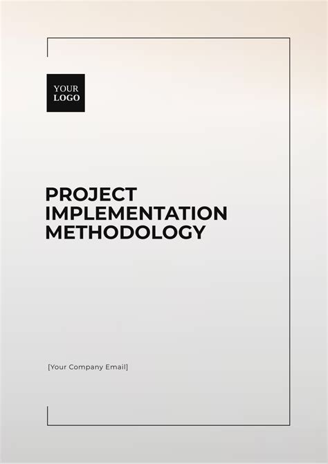 Free Project Implementation Methodology Template To Edit Online