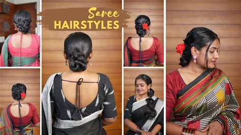 Saree Hairstyles Hairstyles For Navratrigarbadurga Puja