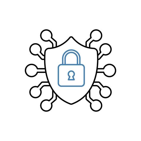 Cyber Security Concept Line Icon Simple Element Illustration Cyber Security Concept Outline