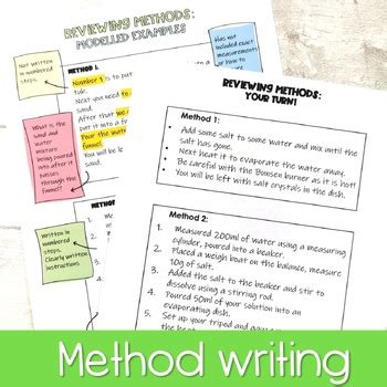 Method Writing Skills Science By Miss Osmosis TPT