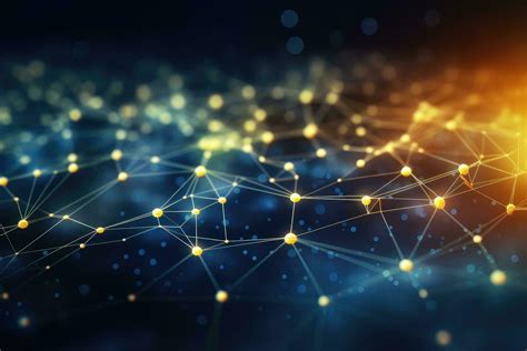 Ai Generated Abstract Technology Background With Connecting Dots And Lines Network Concept 3d