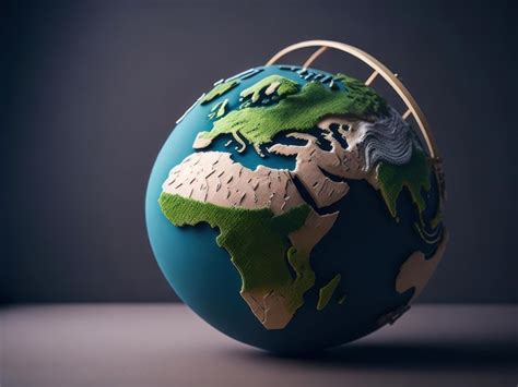 Premium Ai Image Earth Globe 3d Model Ai Generated