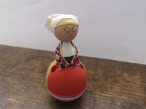 Swedish Wooden Doll Swedish Doll Figurine Girl Figurine Wooden Folk