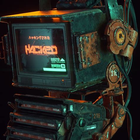 3d Model Cyberpunk Hacker Terminal V2 Vr Ar Low Poly Cgtrader