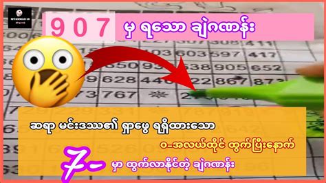 3d ဆရာမင်းဒဿ၏ 907 မှ ရလာသော 7 ကြိမ်အတွက် ချဲဂဏန်း 2d3d 3dvideo 3d 2d3dmyanmar 2d 2dlive