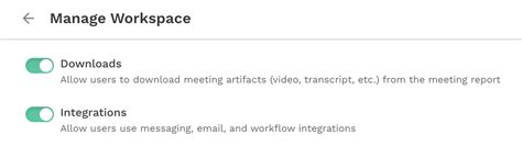 How Can I Disable Report Downloads And Integrations For My Workspace Read Help Center