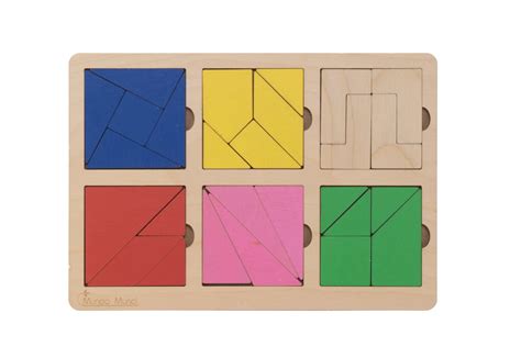 Rompecabezas De Geometría De Madera Juguete Educativo Para Etsy España