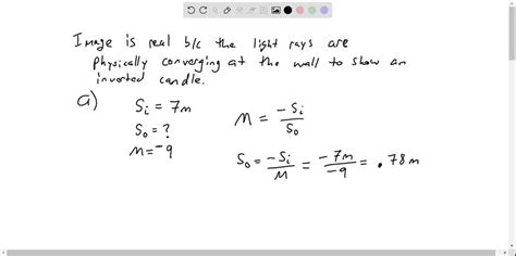 SOLVED A Candle Is Placed In Front Of A Plane Mirror The Calculated