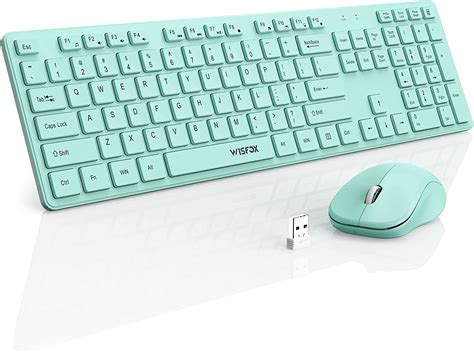 buy wireless keyboard and mouse wisfox 2 4ghz full size silent