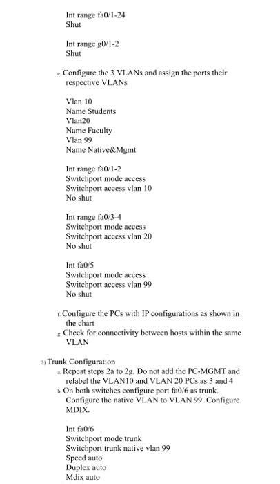 Solved Week Vlans And Inter Vlan Routing Subnetting With Chegg