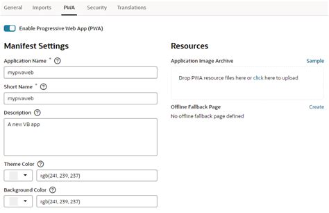 Enable Progressive Web App Support