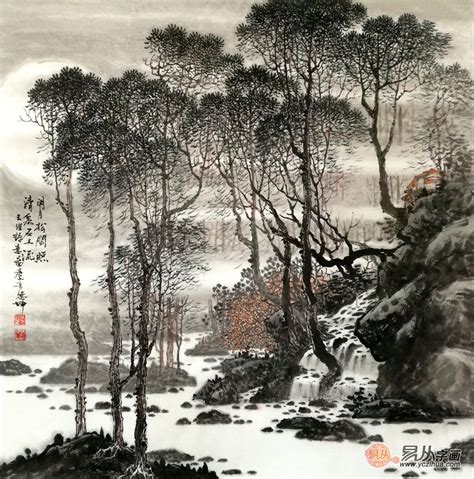 Paysage Encre De Chine Encre De Chine
