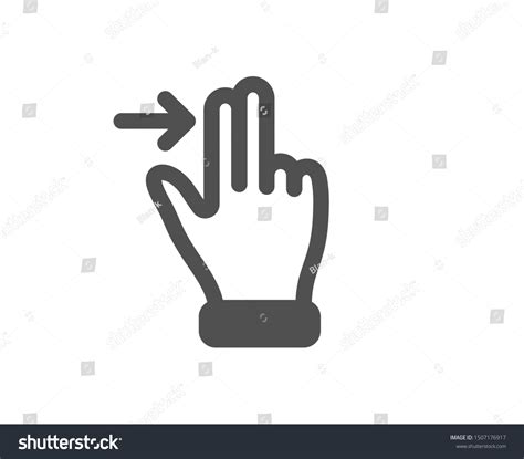 Slide Right Arrow Sign Touchscreen Gesture Stock Vector Royalty Free Shutterstock