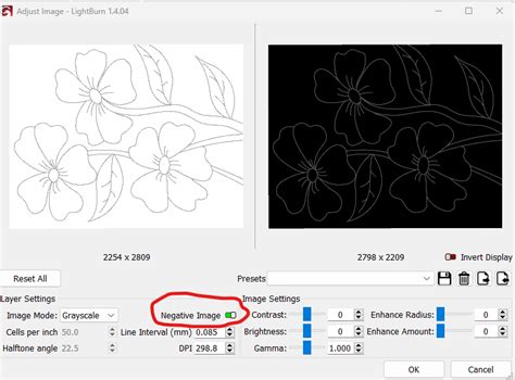 Inverting An Image Invert Image Does Not Work LightBurn Software Questions LightBurn