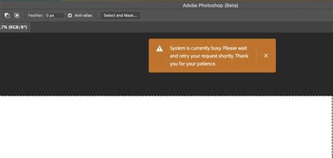 System Is Currently Busy Error Rphotoshop